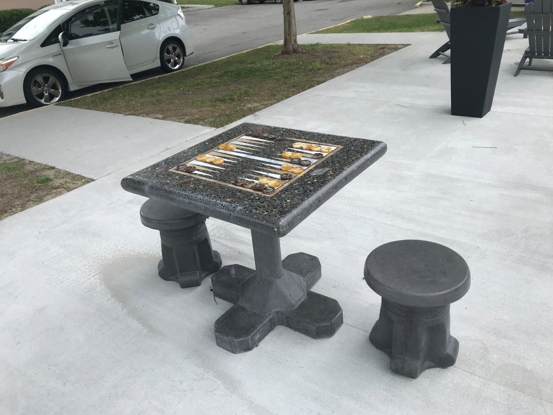 Stone Age Concrete Outdoor Backgammon Table Freestanding – Omaha Sports ...